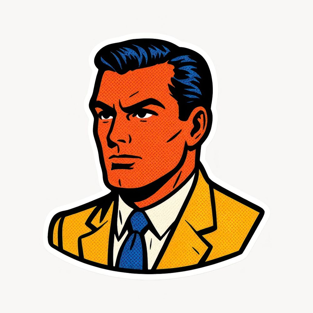 Retro comic-style male portrait | Free Photo Illustration - rawpixel