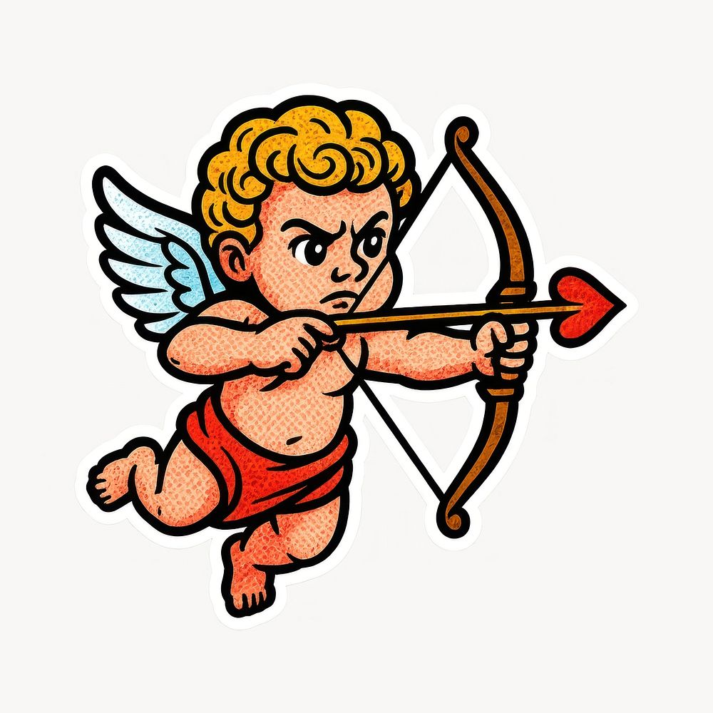 Cupid aiming heart arrow | Free Photo Illustration - rawpixel