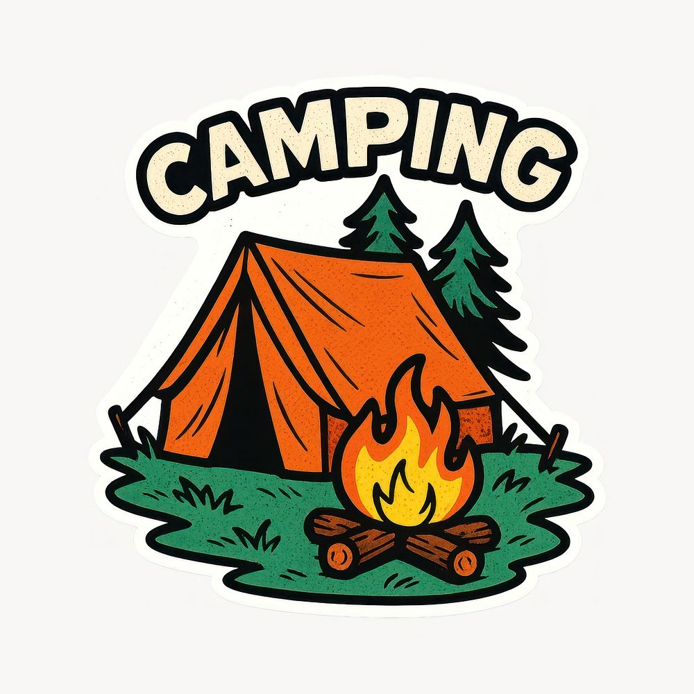 Outdoor adventure campfire illustration | Free Photo Illustration ...