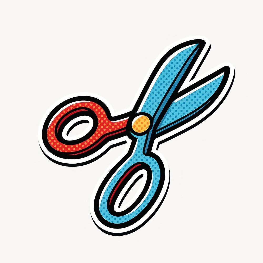 Colorful pop art scissors | Free Photo Illustration - rawpixel