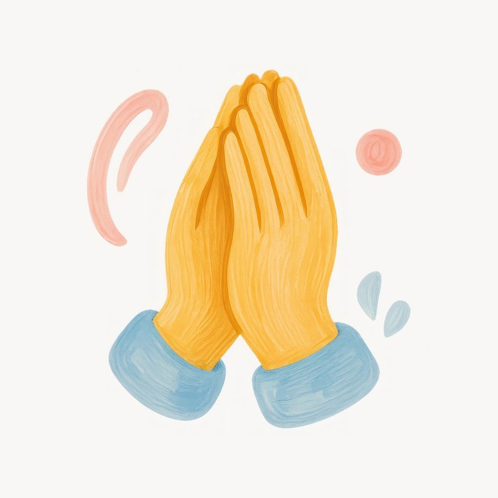 Colorful praying hands illustration | Free Photo Illustration - rawpixel