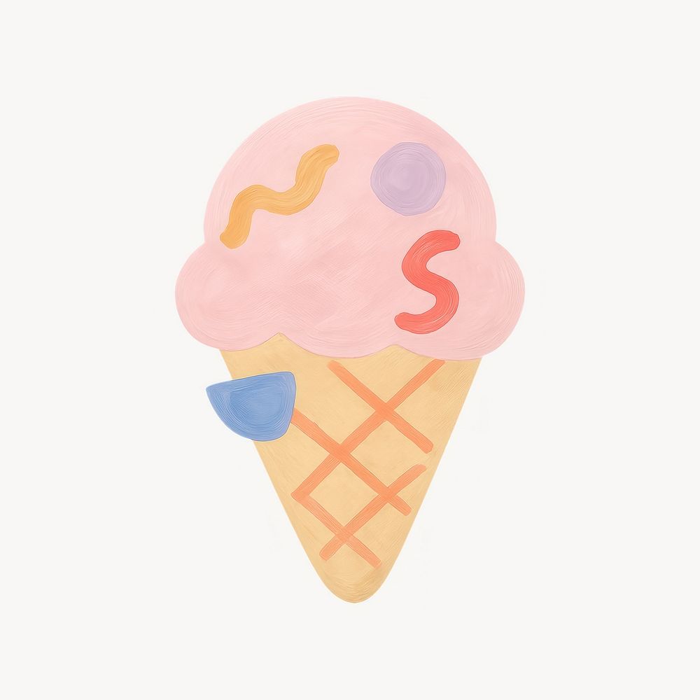 Colorful abstract ice cream cone | Free Photo Illustration - rawpixel