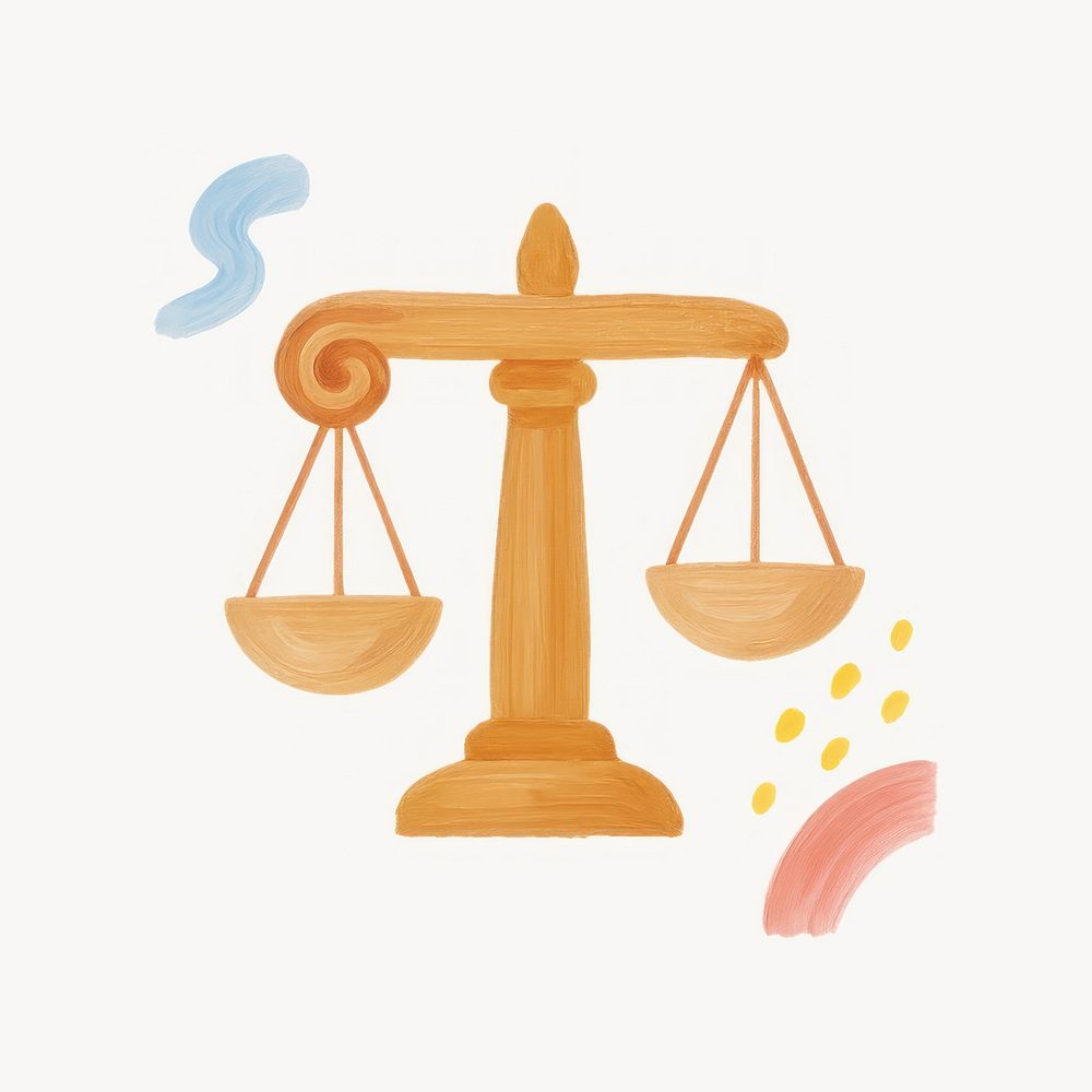 Colorful balance scale illustration | Free Photo Illustration - rawpixel