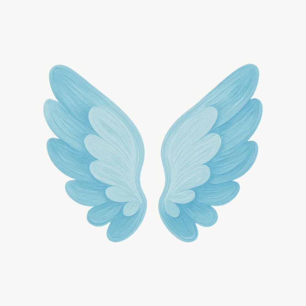 Blue angelic wings illustration. | Free Photo Illustration - rawpixel