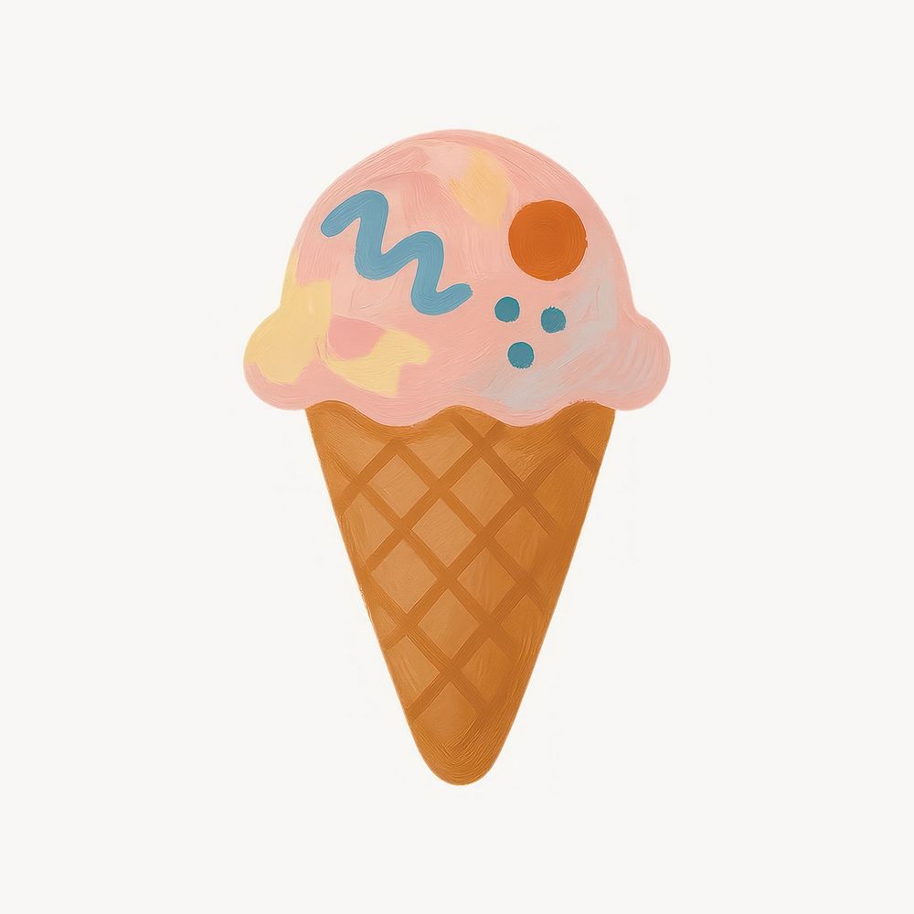 Colorful abstract ice cream cone | Free Photo Illustration - rawpixel