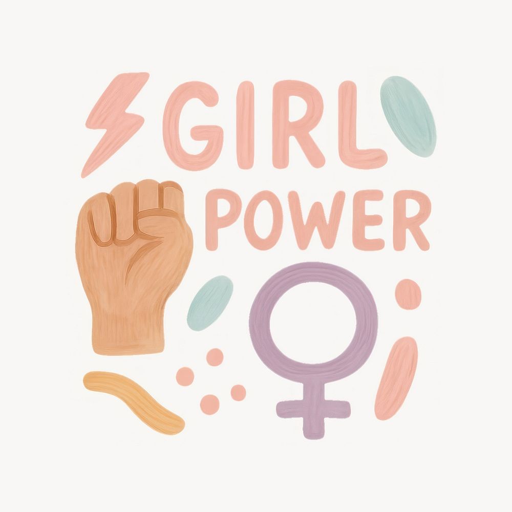 Empowering feminist strength symbol | Free Photo Illustration - rawpixel