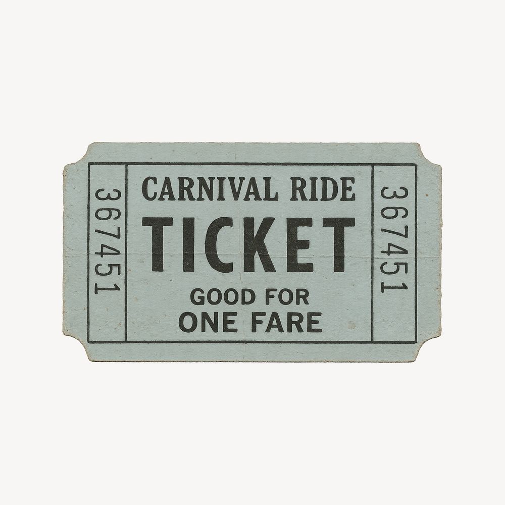 Vintage carnival ride ticket | Free Photo - rawpixel