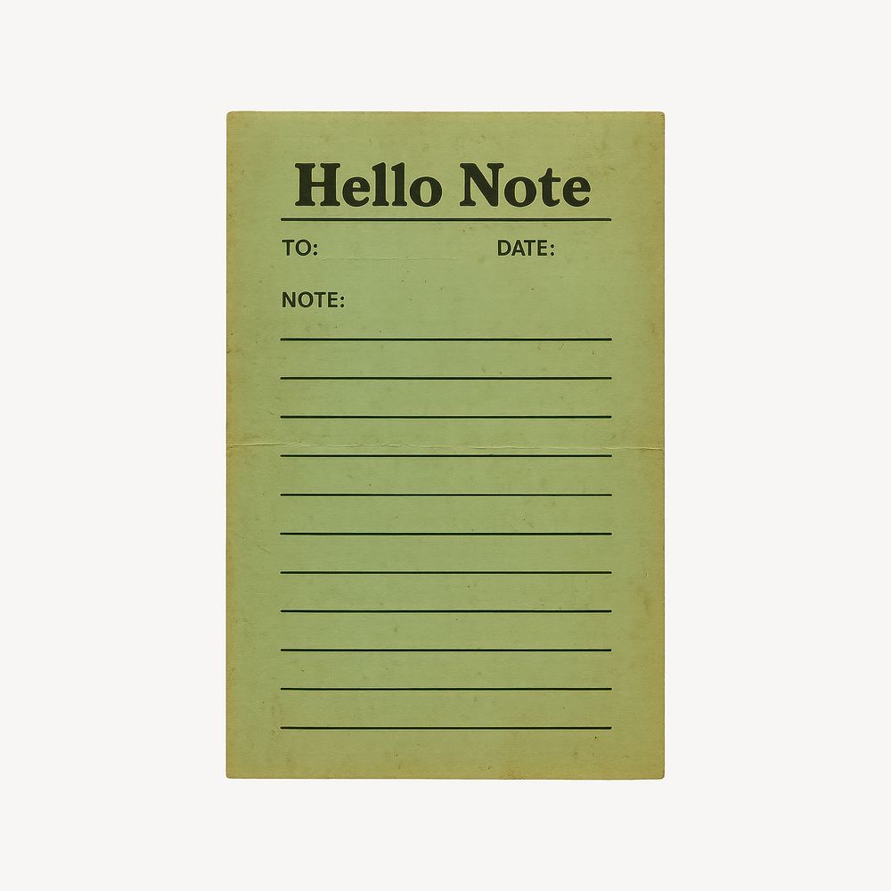 Vintage note template design | Free Photo - rawpixel