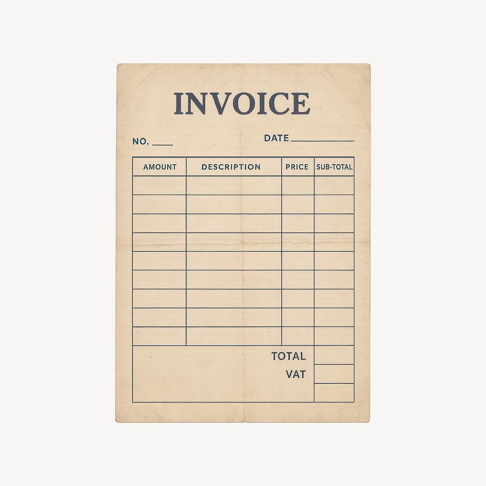 Vintage invoice template design | Free Photo - rawpixel