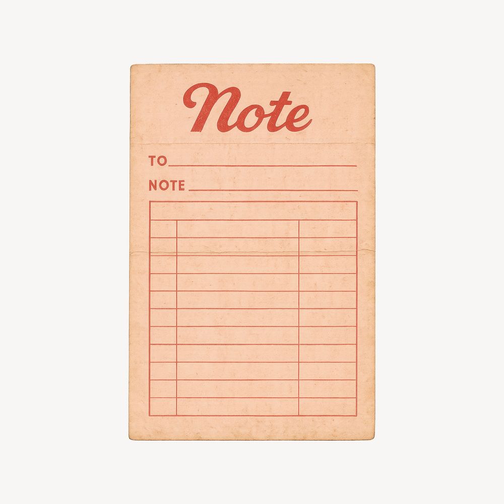 Vintage note paper template | Free Photo - rawpixel