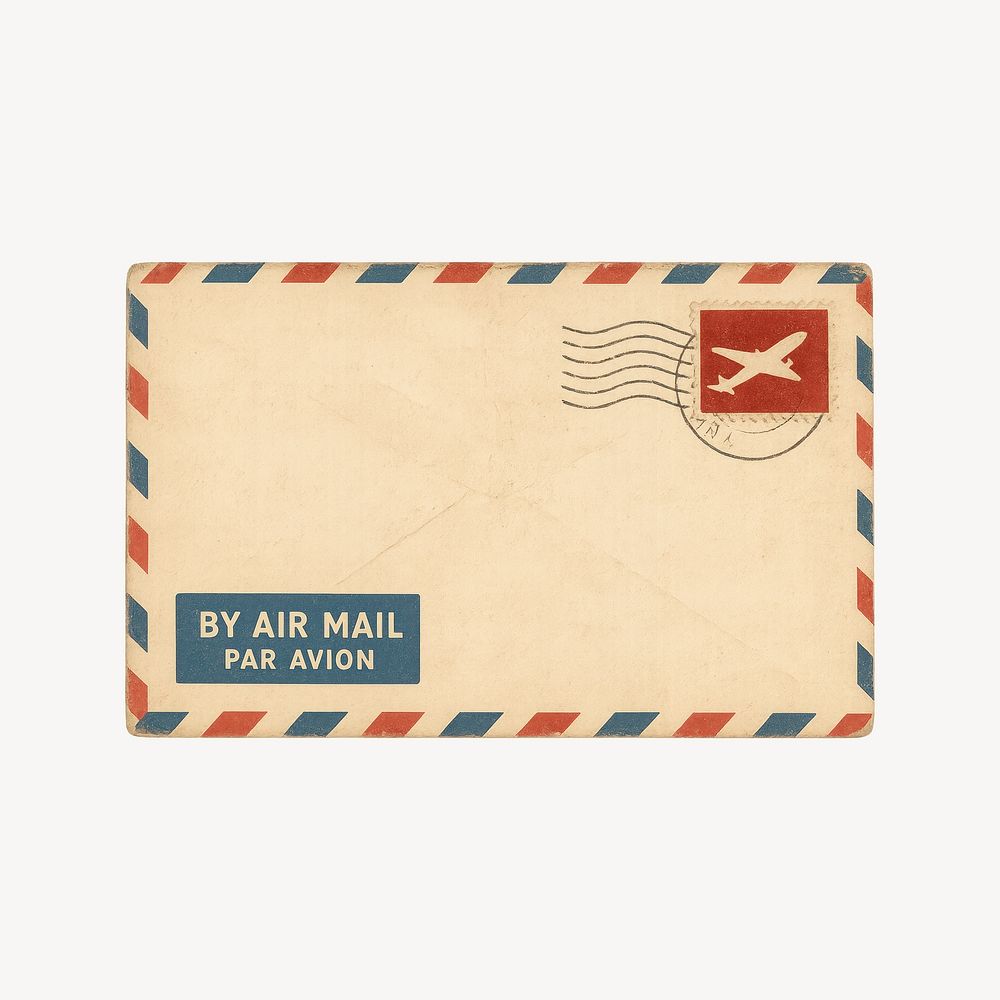 Vintage airmail envelope graphic | Free Photo - rawpixel