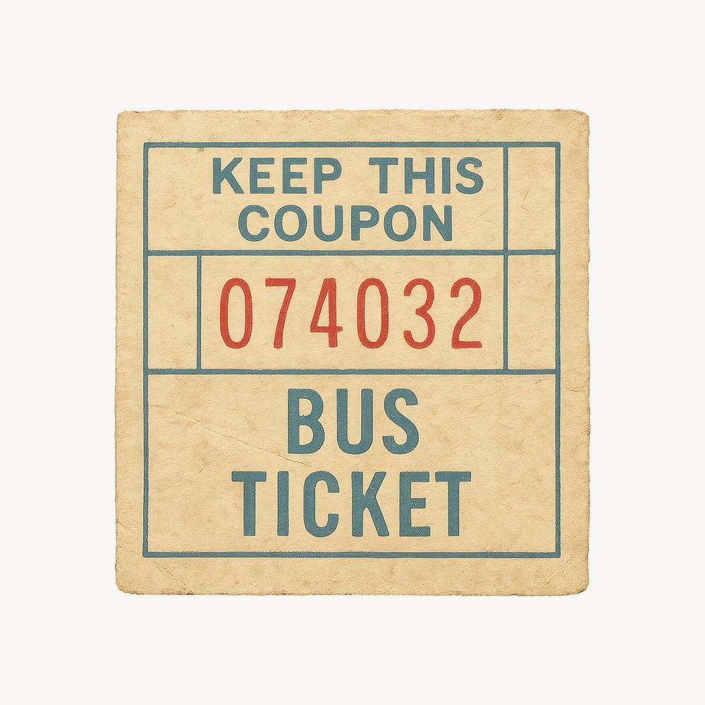 Vintage bus ticket illustration | Free Photo - rawpixel