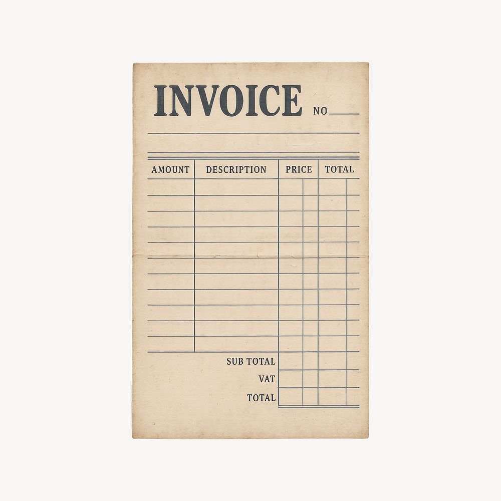 Vintage invoice template design | Free Photo - rawpixel