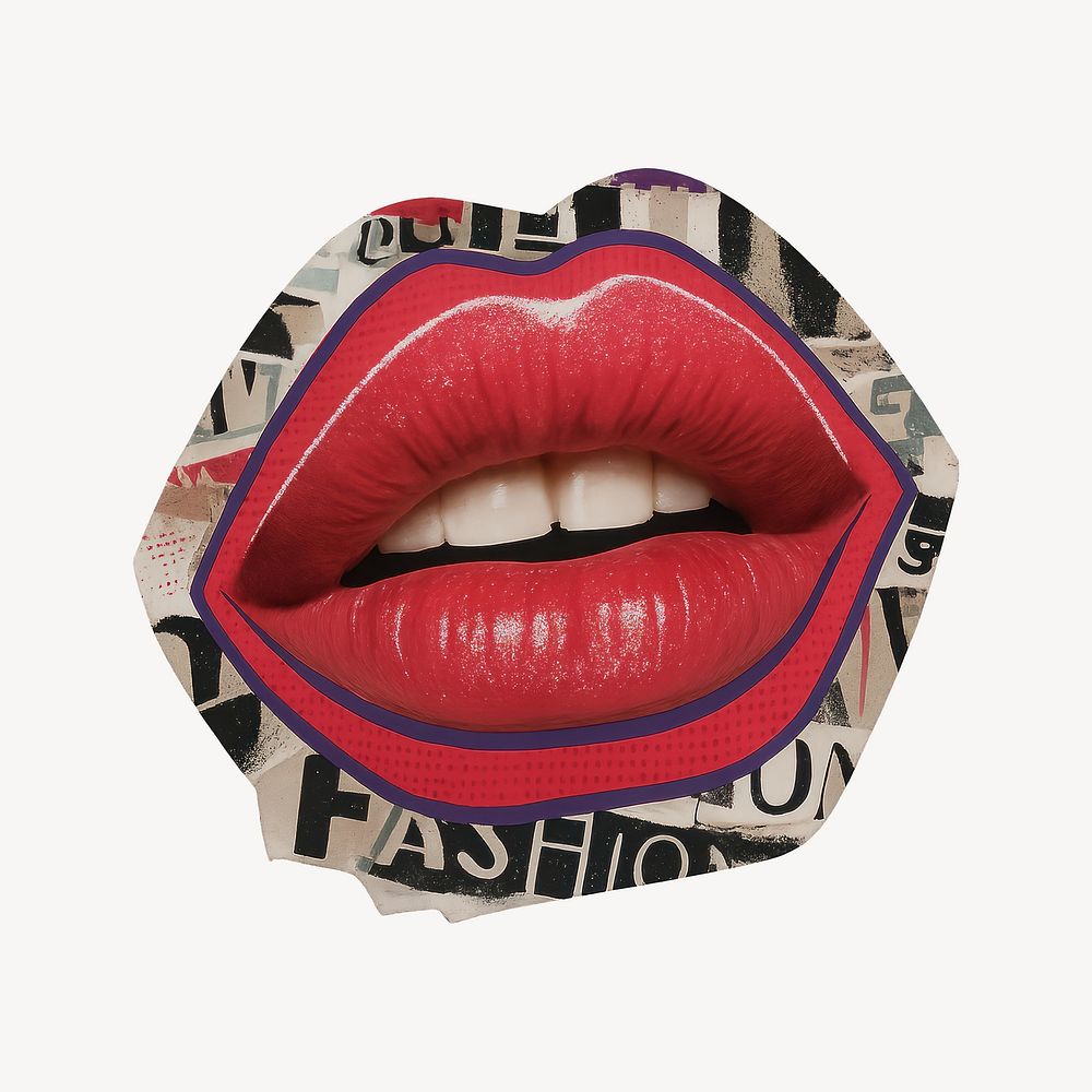 Bold lips collage art | Free Photo Illustration - rawpixel