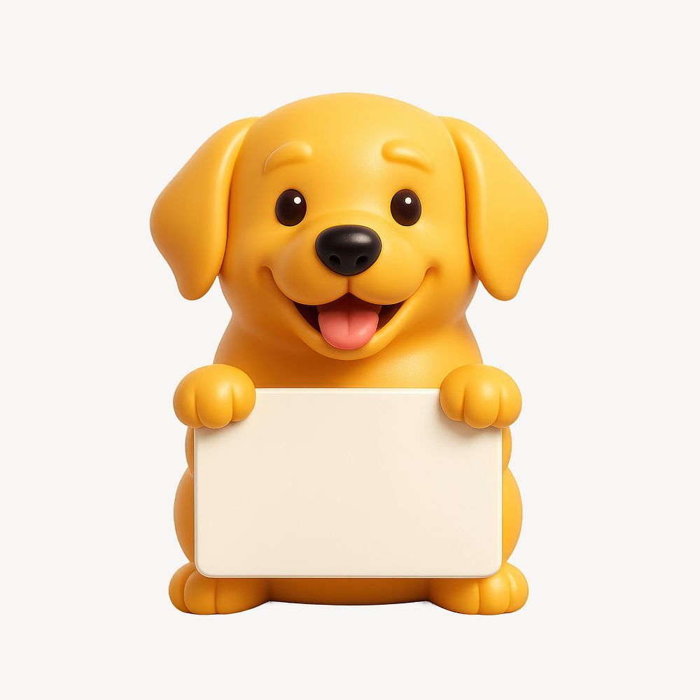 Cute cartoon dog sign | Free Photo Illustration - rawpixel