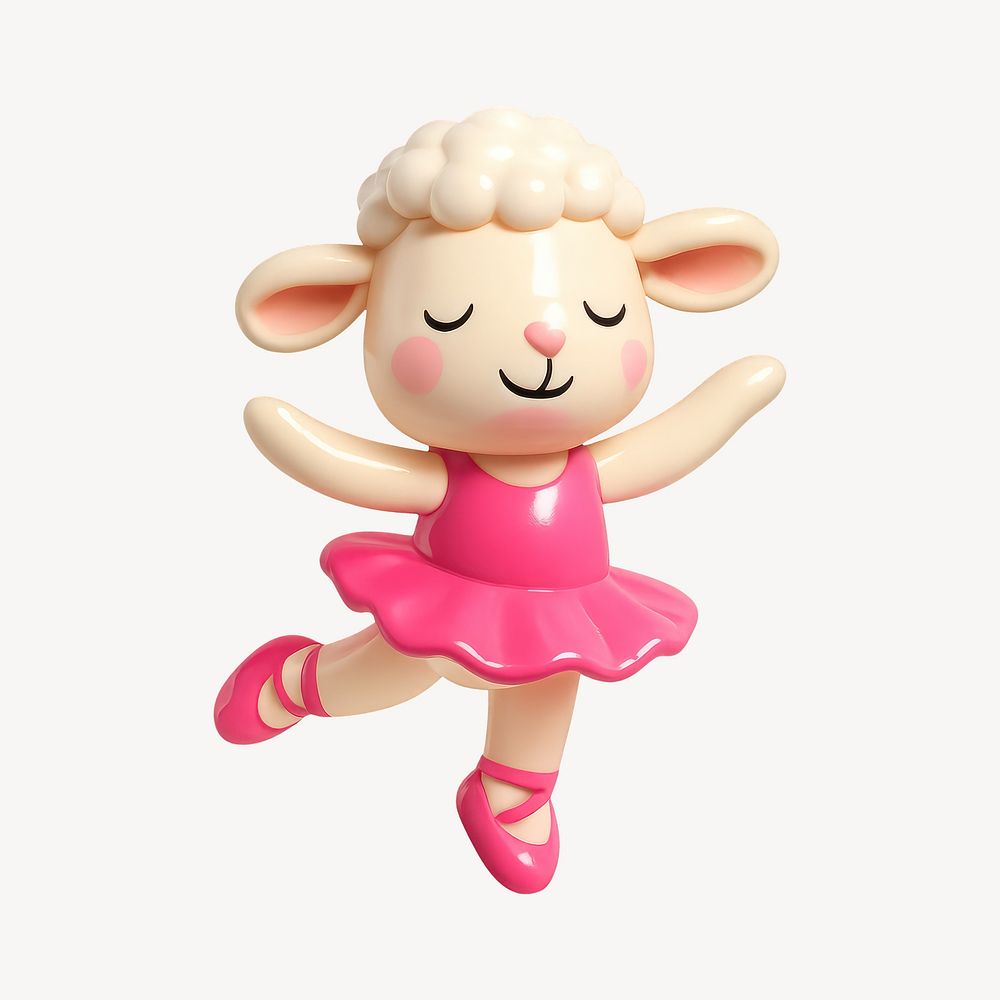 Cute dancing lamb figurine | Free Photo Illustration - rawpixel