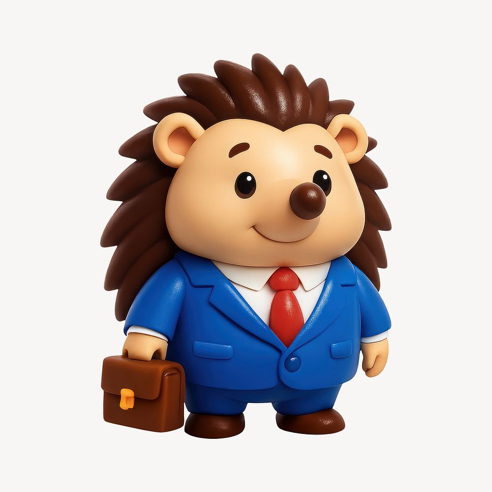 Cute hedgehog in business attire | Free Photo Illustration - rawpixel