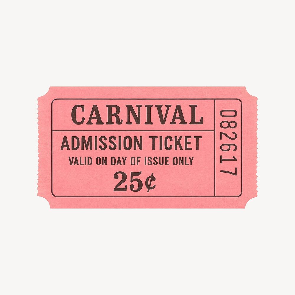 Vintage carnival ticket graphic | Free Photo - rawpixel