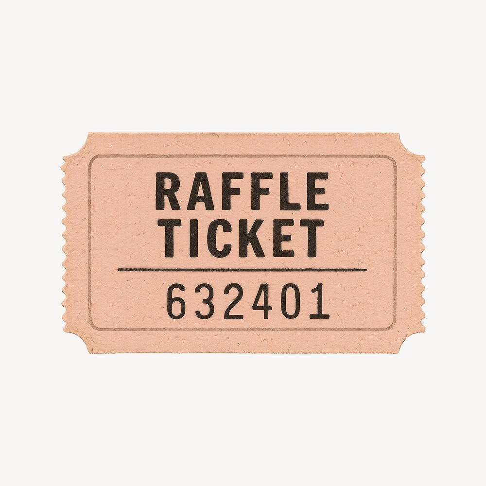 Vintage raffle ticket image | Free Photo - rawpixel