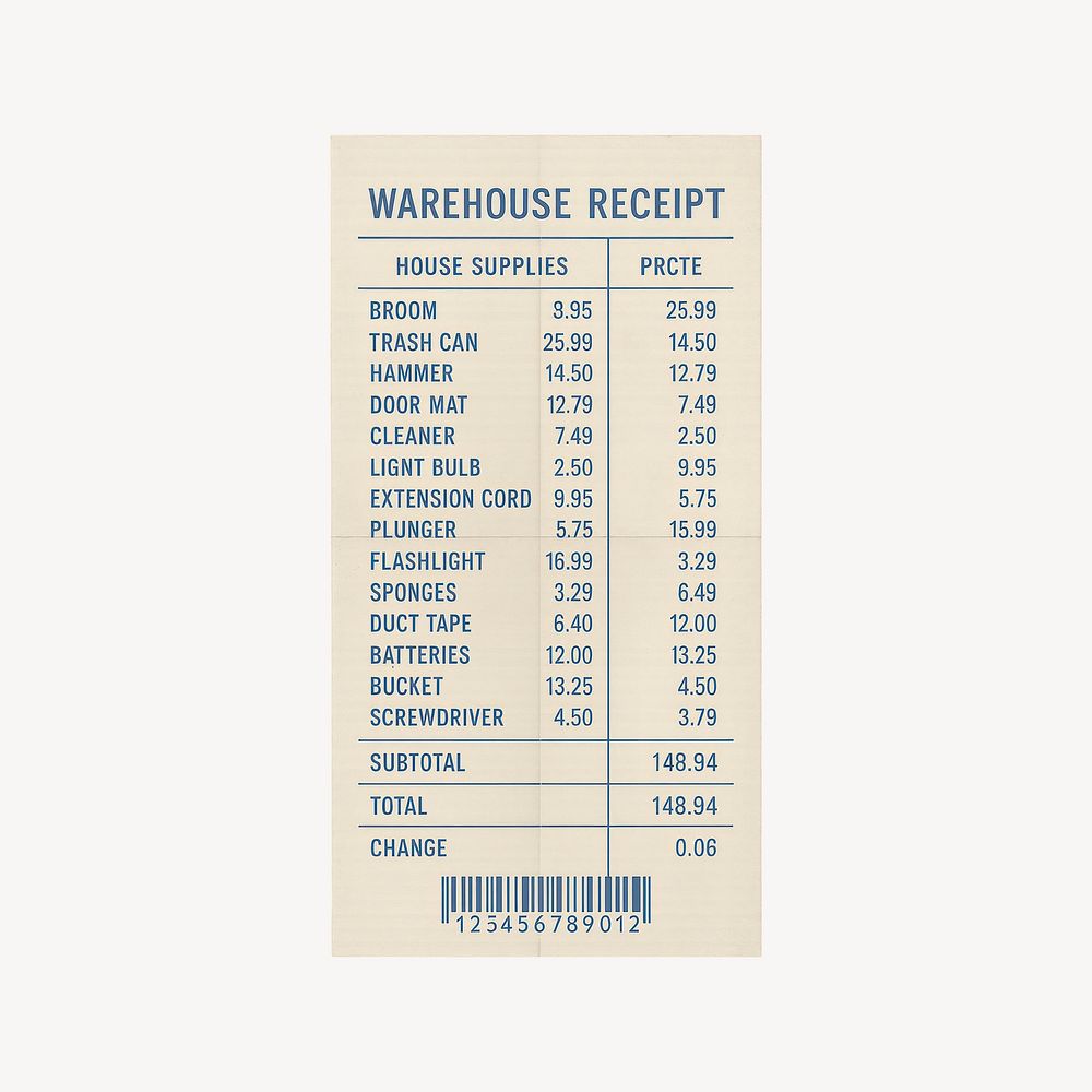 Warehouse receipt transparent element | Free Photo - rawpixel