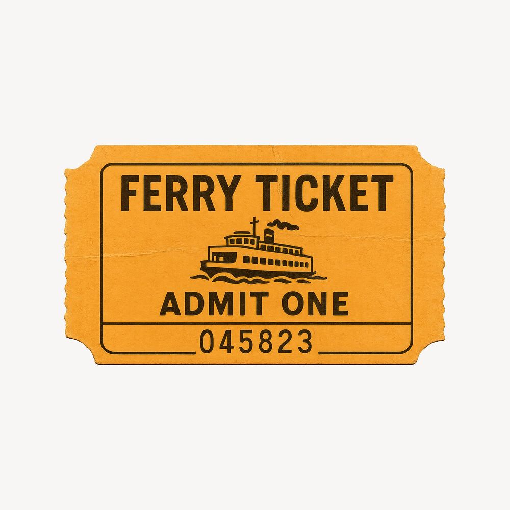 Vintage ferry ticket illustration | Free Photo - rawpixel