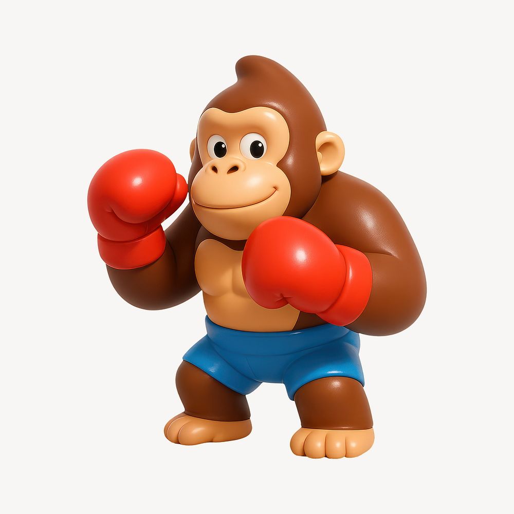 Cartoon gorilla boxer illustration | Free Photo Illustration - rawpixel