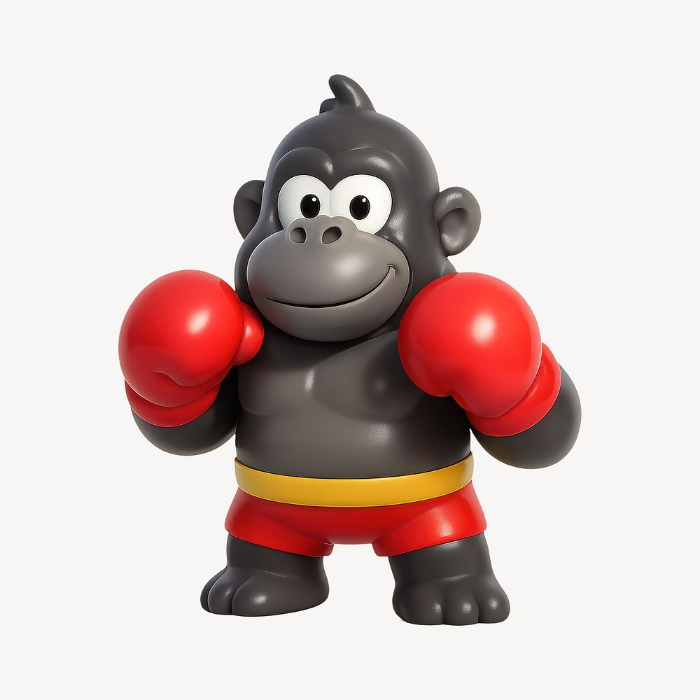 Cartoon gorilla boxer illustration | Free Photo Illustration - rawpixel