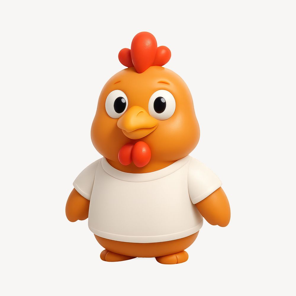 Cute cartoon chicken character | Free Photo Illustration - rawpixel
