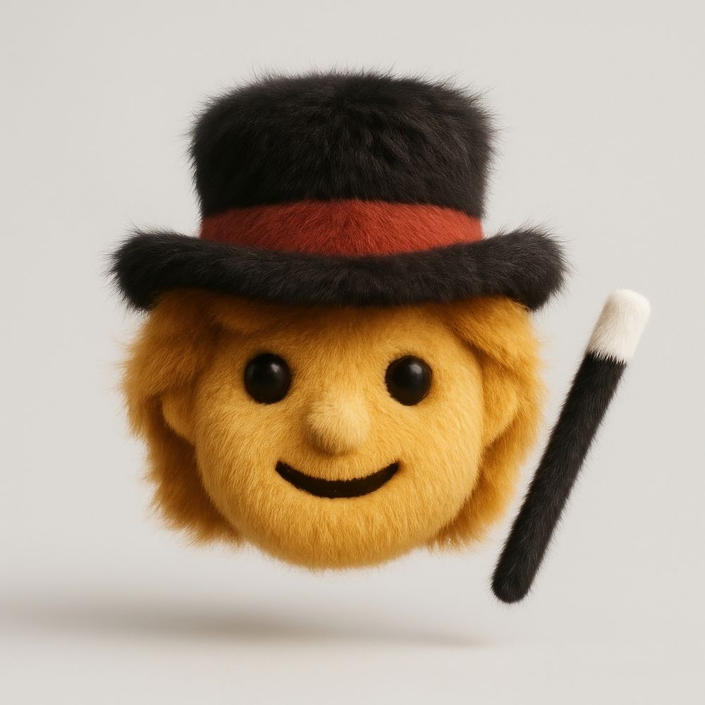 Fuzzy magician emoji illustration | Free Photo Illustration - rawpixel