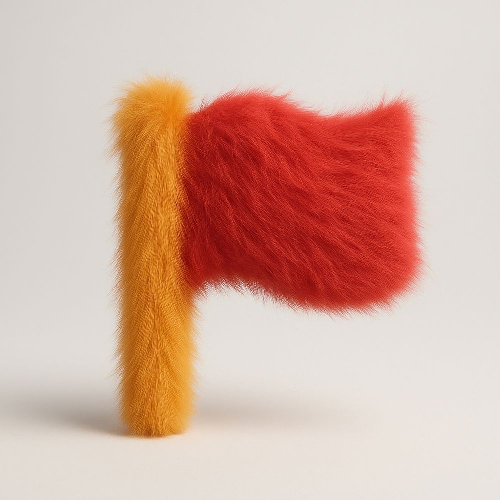 Furry red flag illustration | Free Photo Illustration - rawpixel