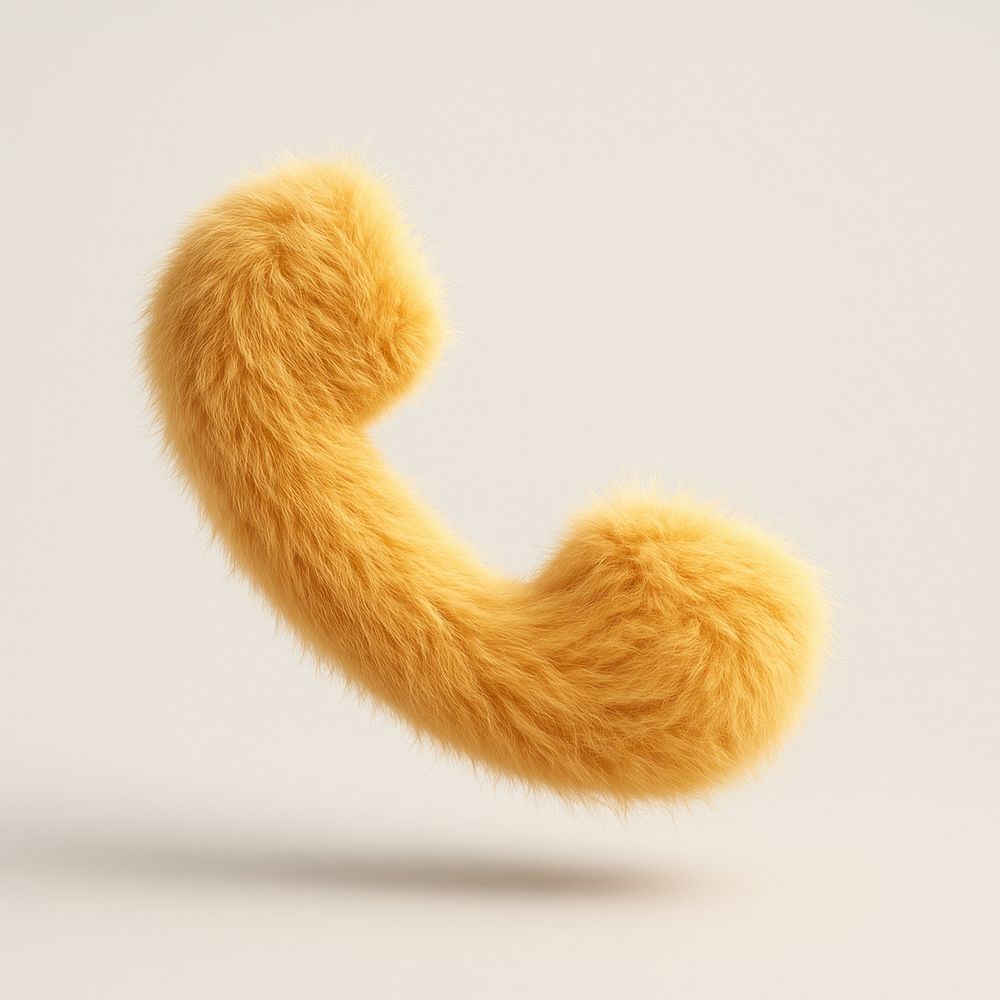 Furry yellow telephone receiver illustration | Free Photo Illustration ...