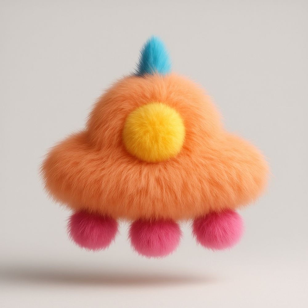 Fuzzy colorful alien spaceship illustration | Free Photo Illustration ...
