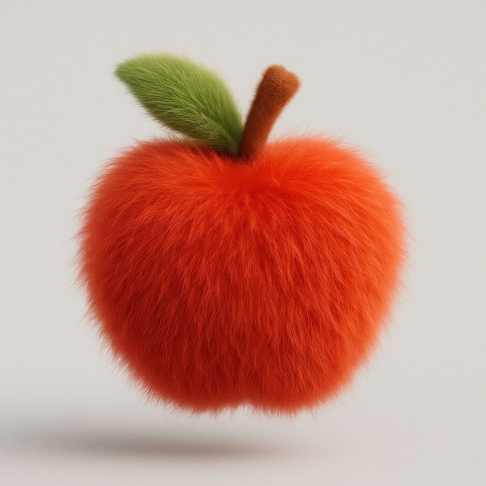 Fuzzy apple surreal illustration | Free Photo Illustration - rawpixel