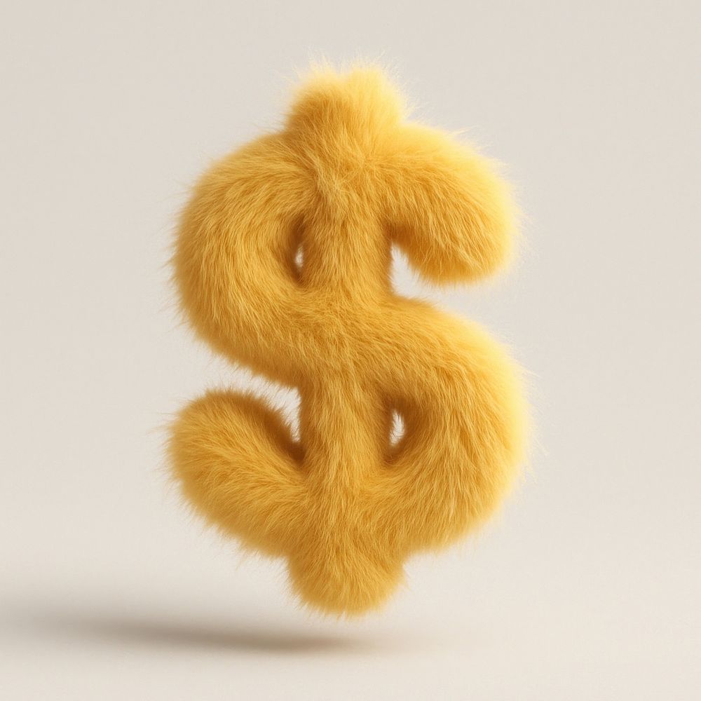Furry dollar sign illustration | Free Photo Illustration - rawpixel