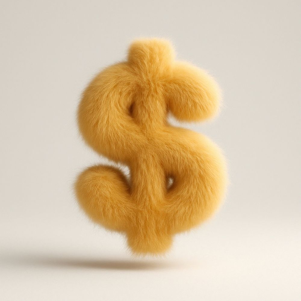 Furry dollar sign illustration | Free Photo Illustration - rawpixel