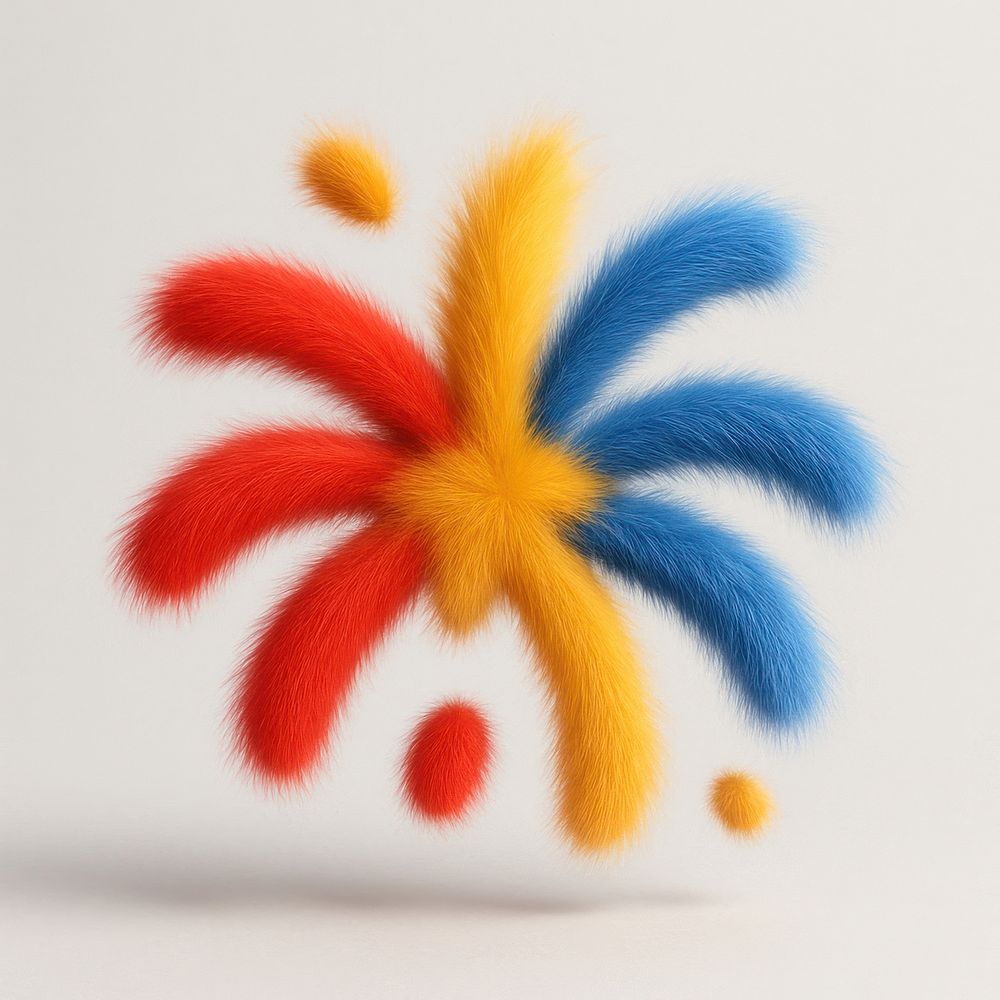 Colorful furry abstract explosion | Free Photo Illustration - rawpixel