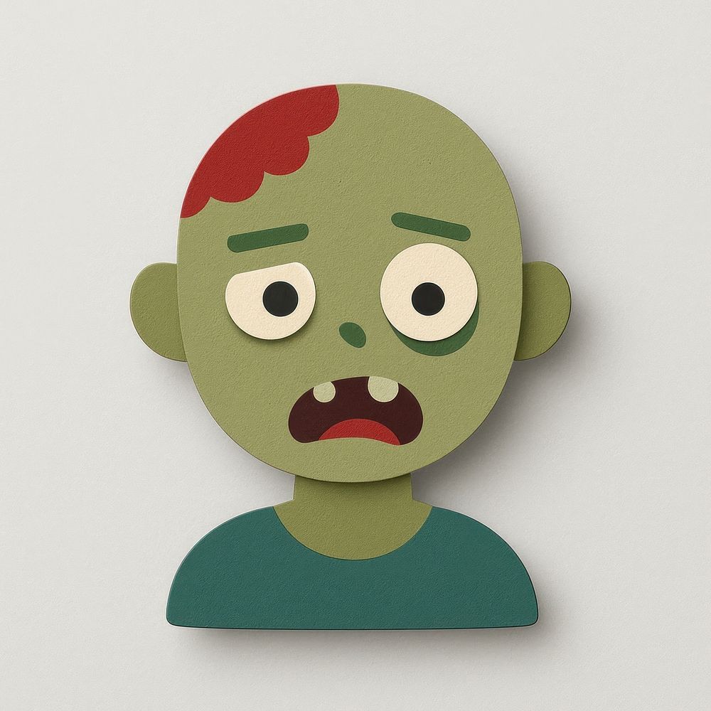 Cartoon zombie face illustration | Free Photo Illustration - rawpixel