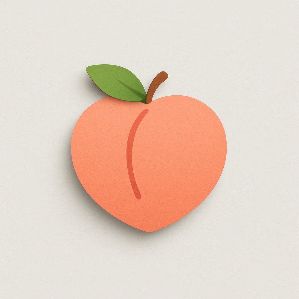 Minimalist peach paper cutout illustration | Free Photo Illustration ...