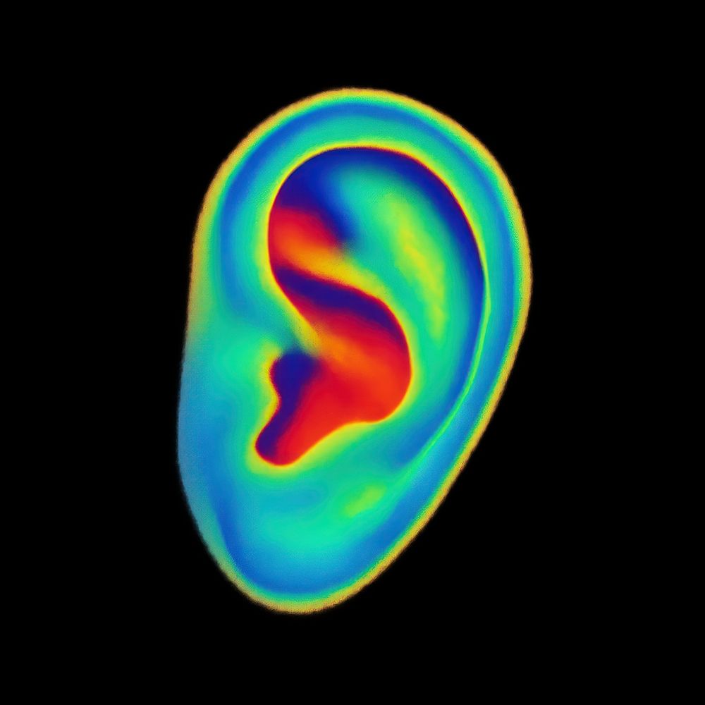 Colorful ear soundwave design | Free Photo Illustration - rawpixel