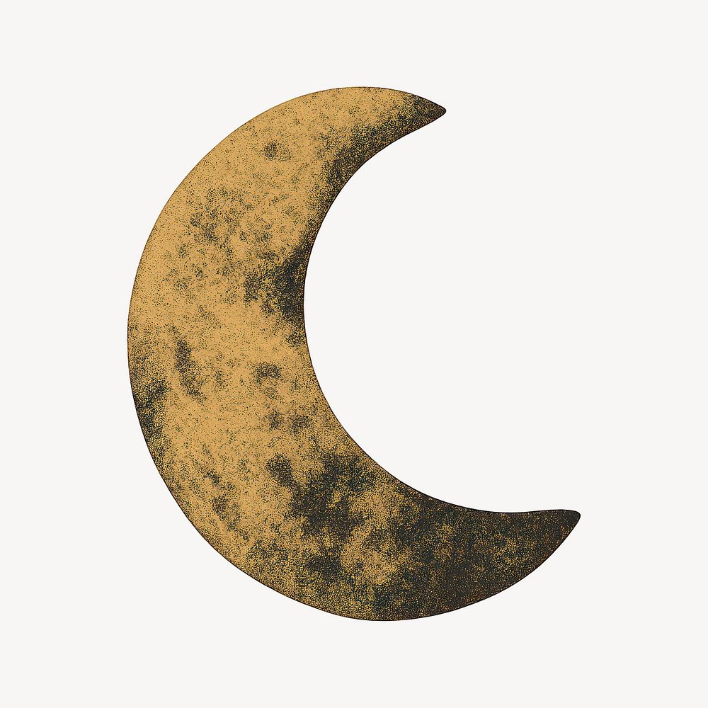 Vintage crescent moon illustration | Free Photo Illustration - rawpixel