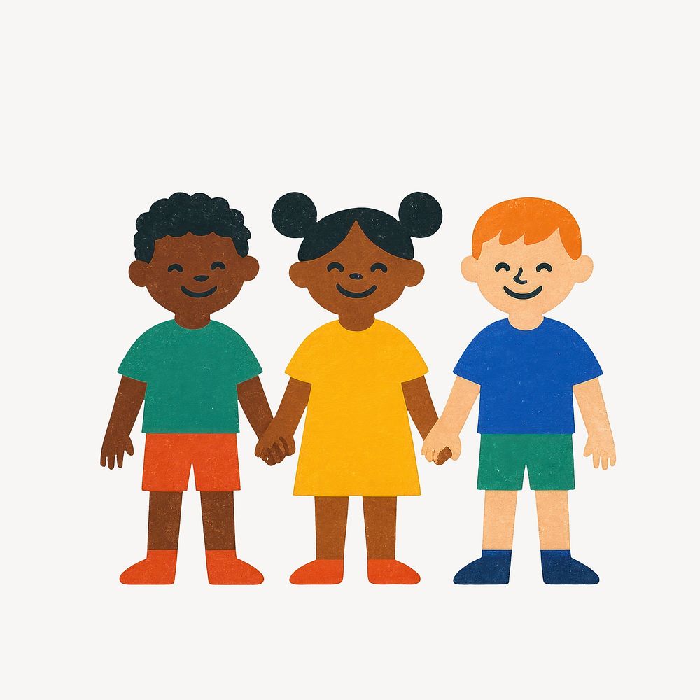 Diverse children holding hands | Free Photo Illustration - rawpixel