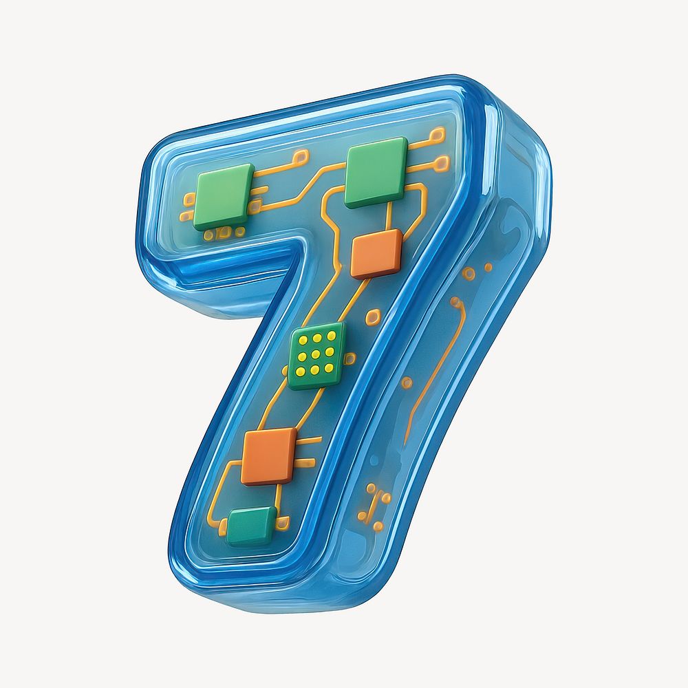 Number Isometric 7 Images | Free Photos, PNG Stickers, Wallpapers ...