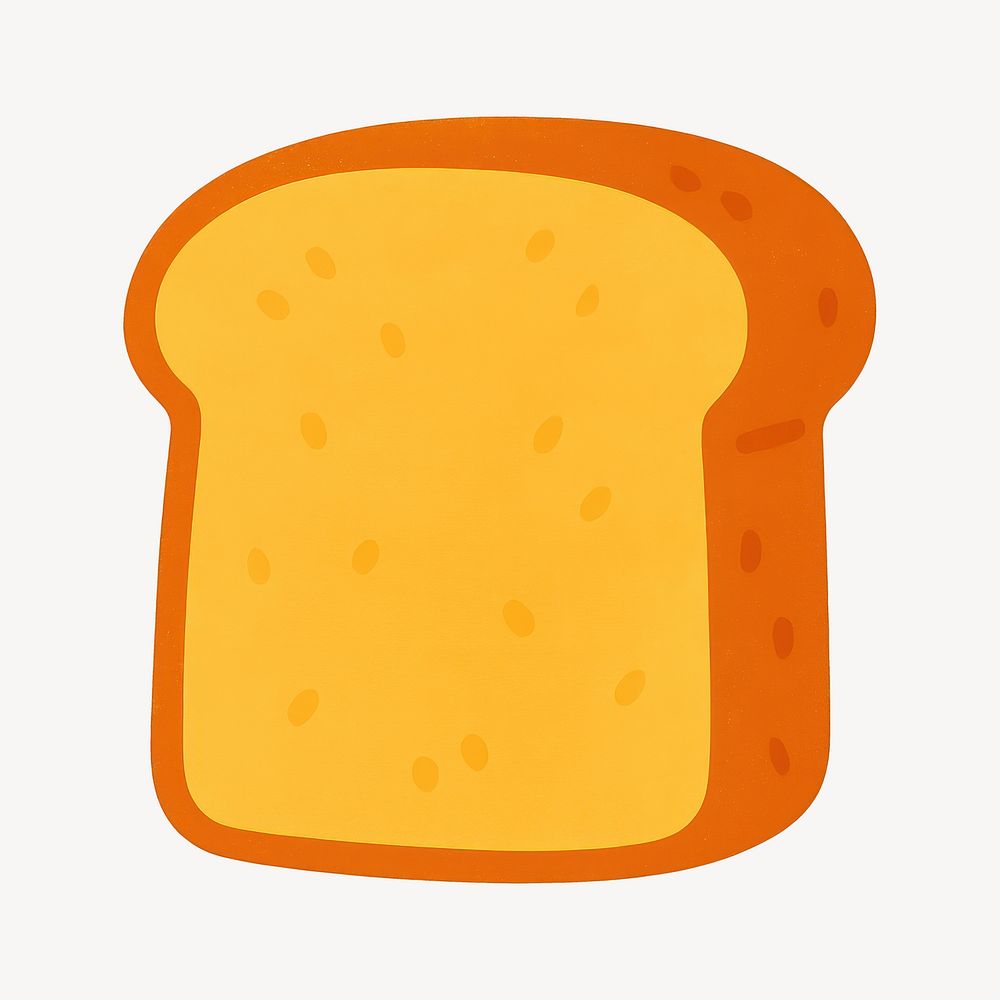 Cartoon bread slice illustration | Free Photo Illustration - rawpixel