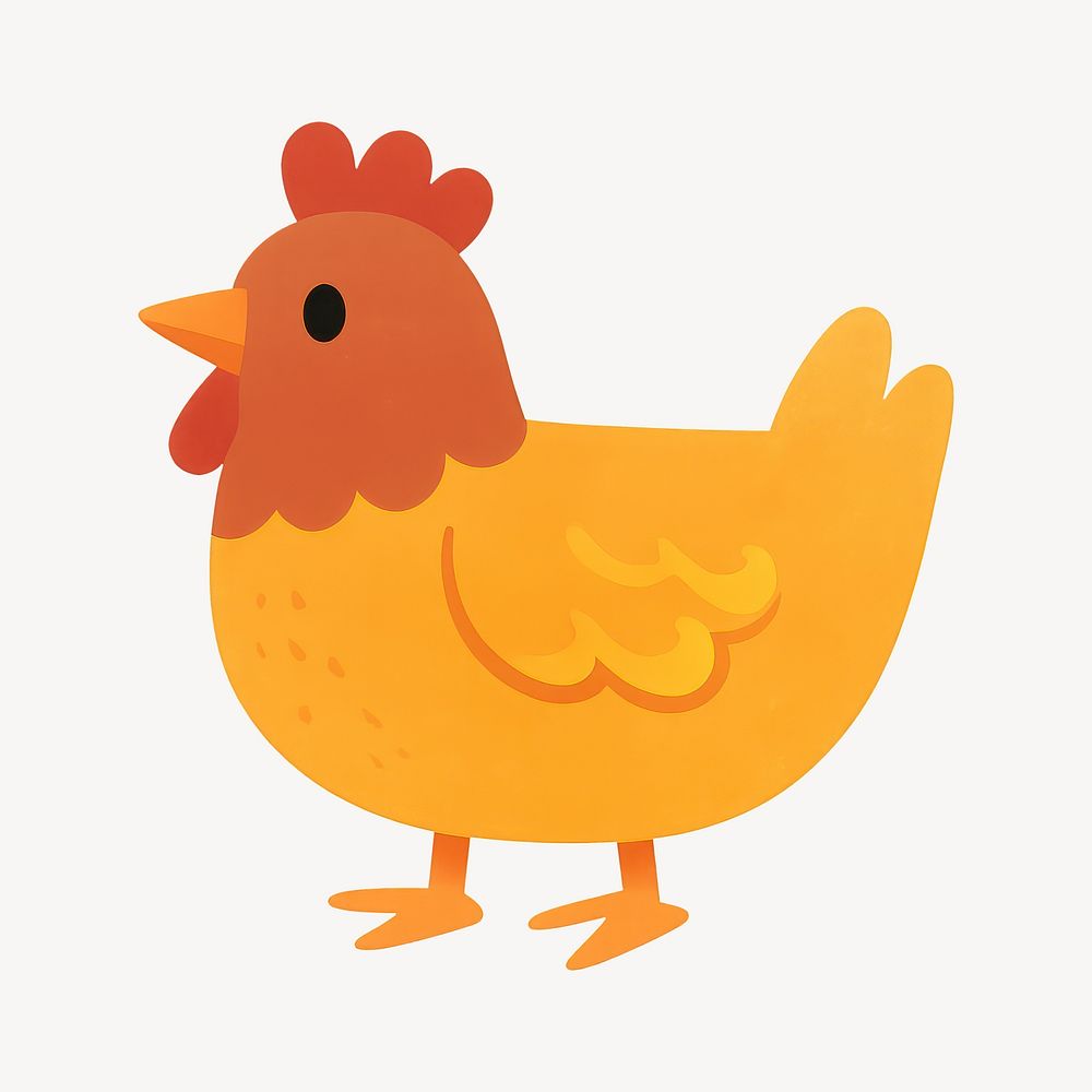 Colorful cartoon chicken illustration | Free Photo Illustration - rawpixel