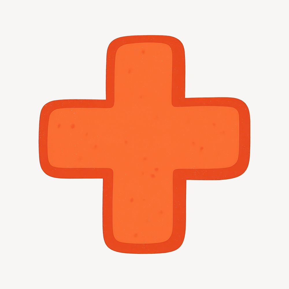 Orange medical cross symbol | Free Photo Illustration - rawpixel