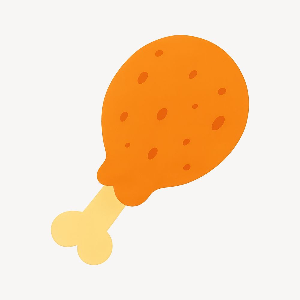 Cartoon chicken drumstick illustration | Free Photo Illustration - rawpixel