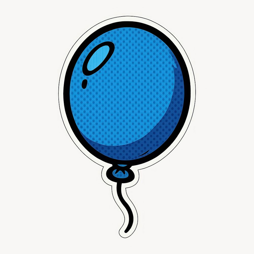 Blue balloon cartoon sticker | Free Photo Illustration - rawpixel