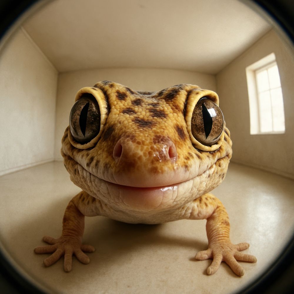 Curious gecko explores minimalist room | Free Photo - rawpixel