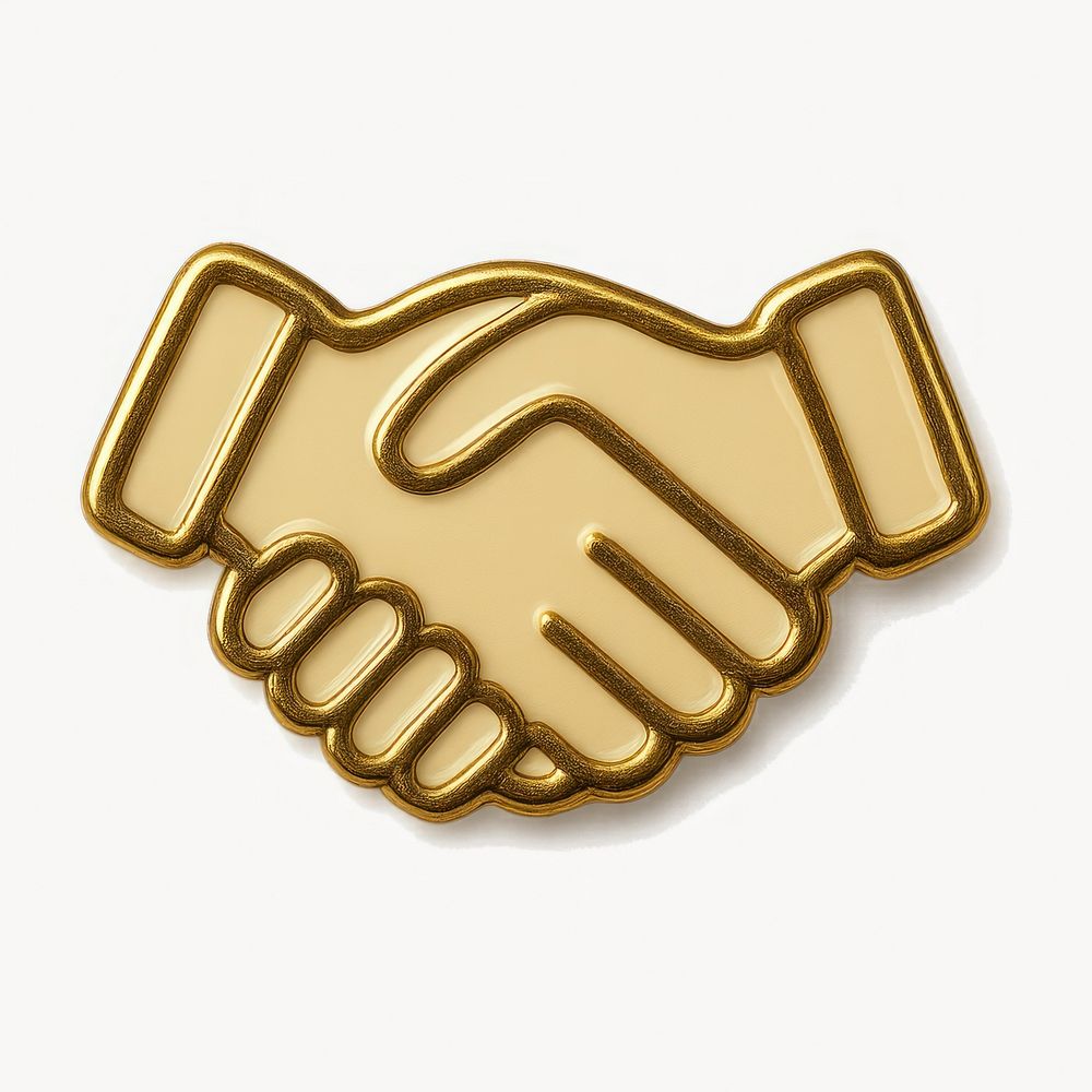 Golden handshake symbol icon | Free Photo - rawpixel