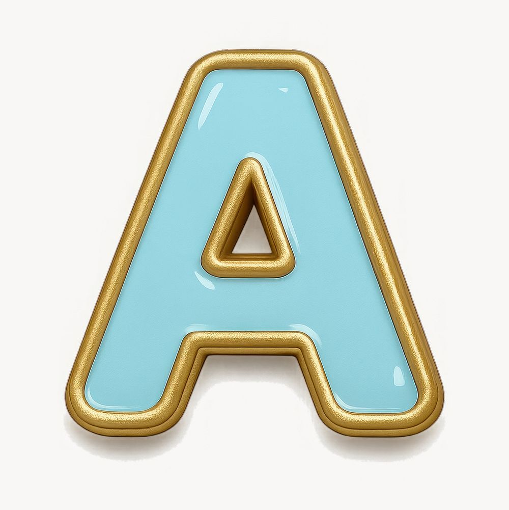 Glossy blue letter A | Free Photo - rawpixel